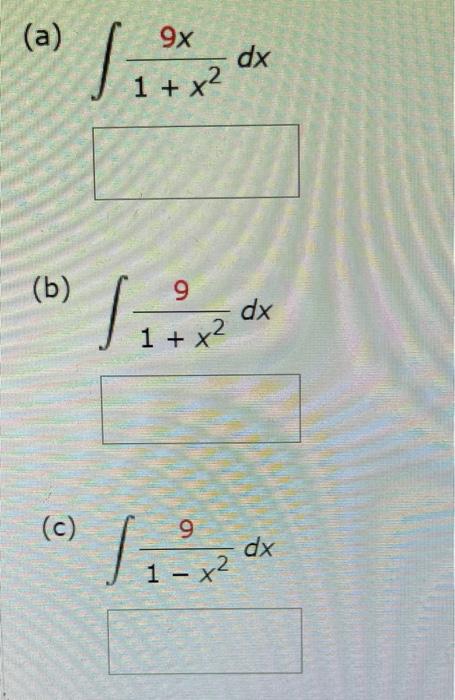 Solved three integrals are given that, although they look | Chegg.com
