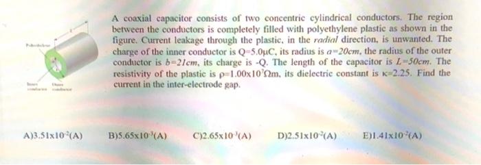 Solved A coaxial capacitor consists of two concentric | Chegg.com