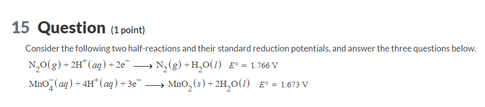 Solved 15 ﻿Question (1 ﻿point)Consider the following two | Chegg.com