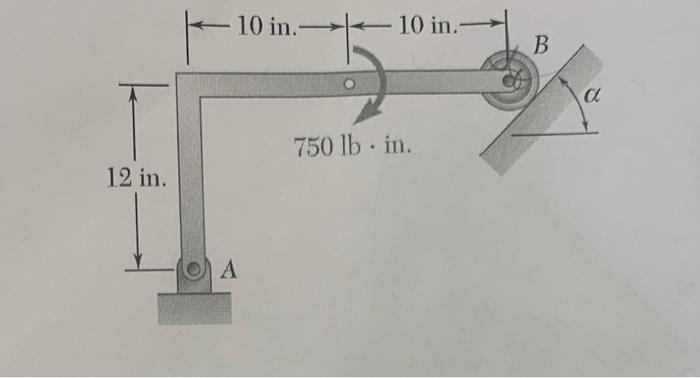 Solved (10 points) The L-shaped bracket AB is subjected to a | Chegg.com