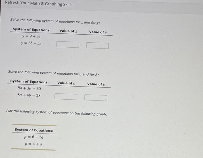 Solved Solve the following system of equations for z and for | Chegg.com Solved Solve the following system of equations for z and for | Chegg.com