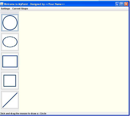 Solved Using Java!My Paint ApplicationDevelop a paint | Chegg.com