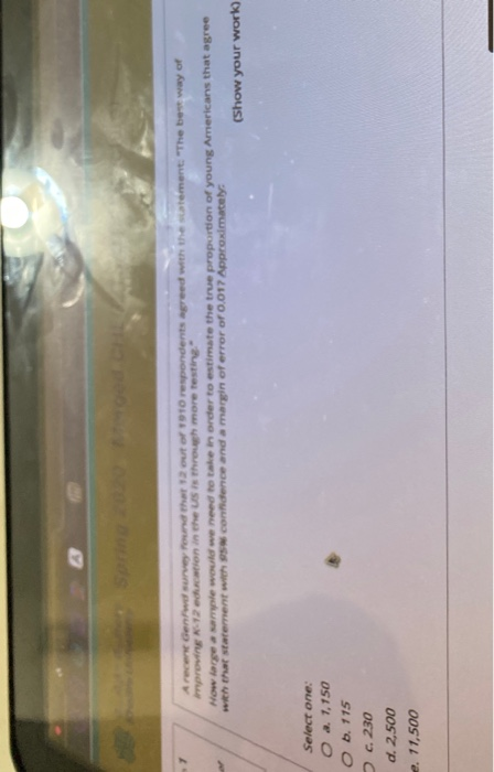 Solved A recente Gentury Found that out of or respondents | Chegg.com