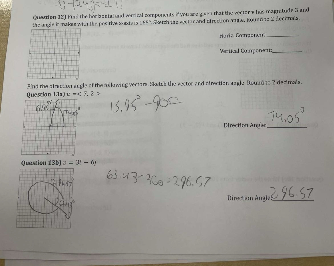 Solved Question 12) ﻿Find the horizontal and vertical | Chegg.com