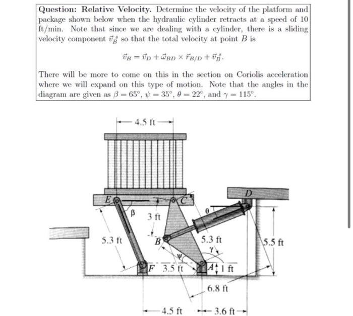Solved Question: Relative Velocity. Determine the velocity | Chegg.com