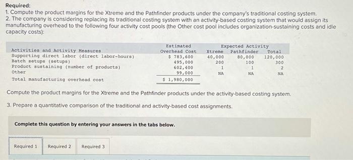 Solved Compute the product margins for the Xtreme and the | Chegg.com
