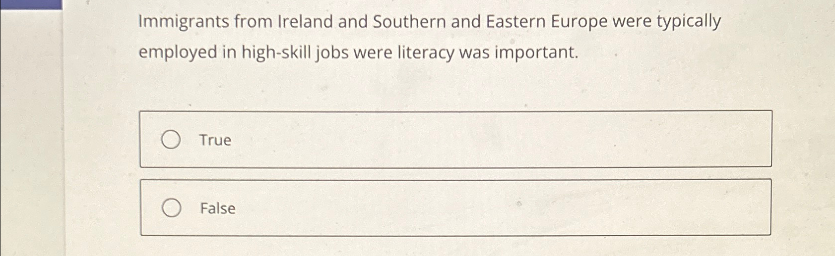 Solved Immigrants from Ireland and Southern and Eastern | Chegg.com