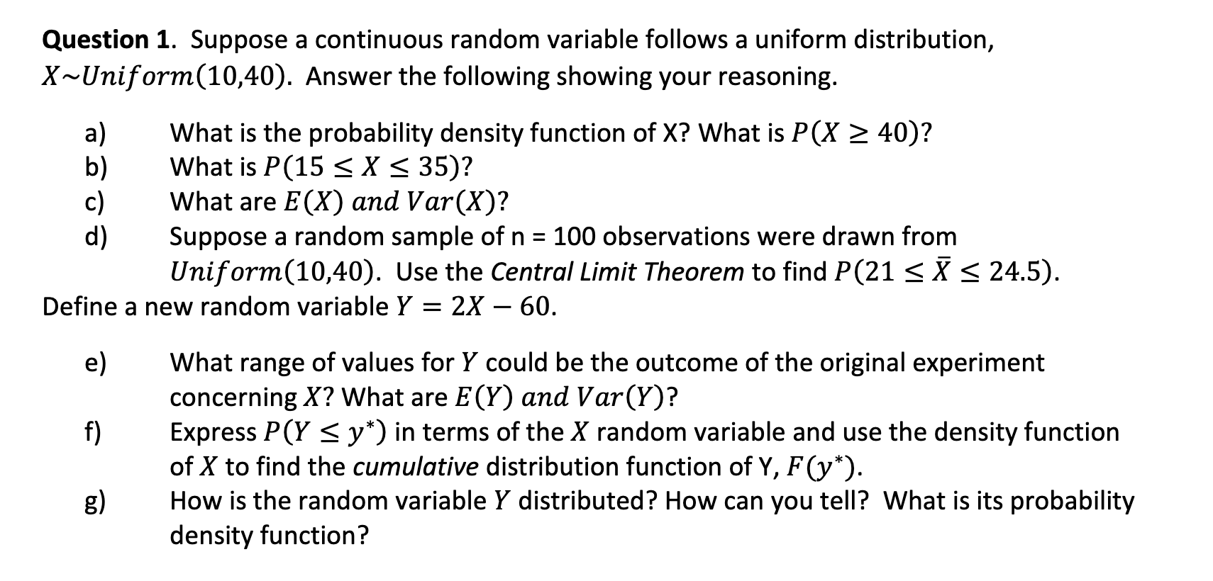 Solved Question 1. ﻿Suppose a continuous random variable | Chegg.com