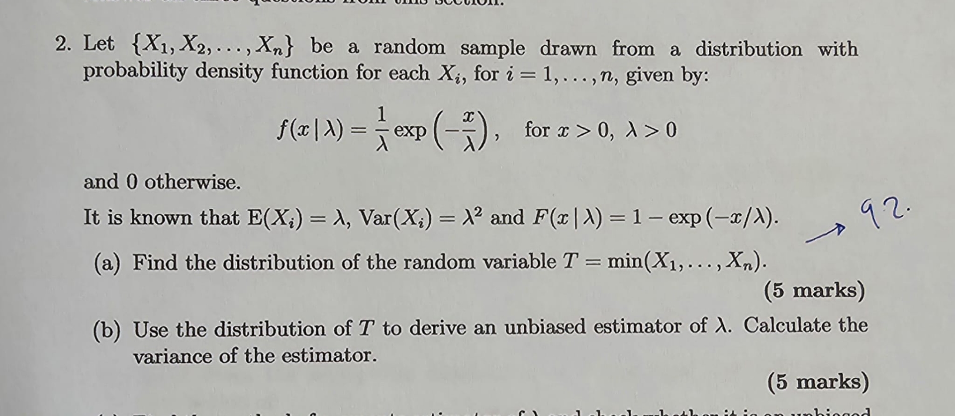 Solved Let {x1,x2,dots,xn} ﻿be a random sample drawn from a | Chegg.com