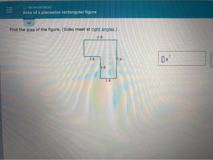 Solved O MEASUREMENT Area of a piecewise rectangular figure | Chegg.com