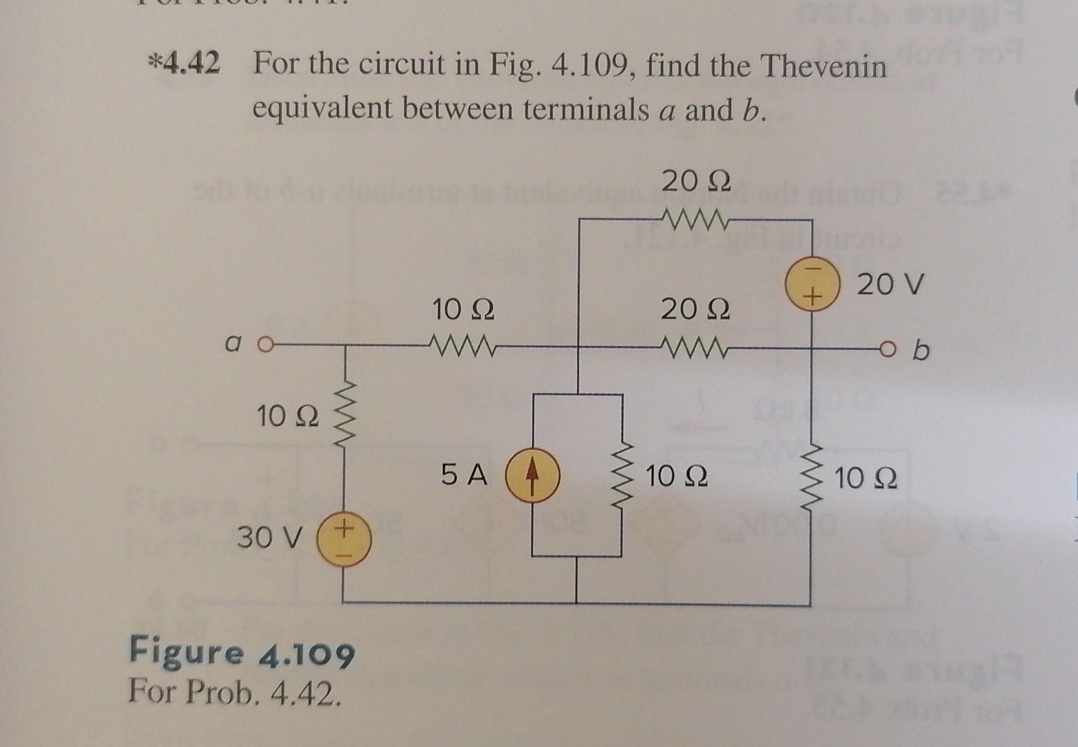 Solved *4.42 For the circuit in Fig. 4.109, find the | Chegg.com