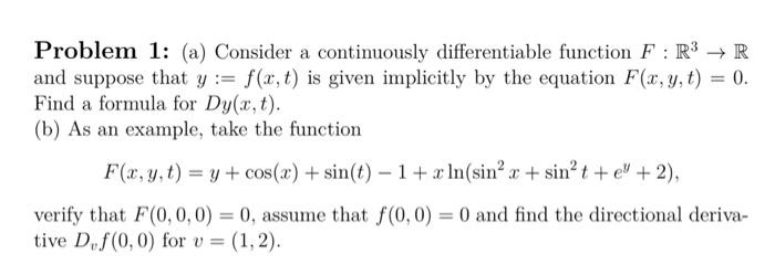 Solved (a) Consider a continuously differentiable function F | Chegg.com