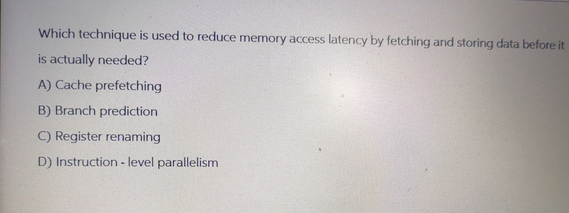 Solved Which technique is used to reduce memory access | Chegg.com