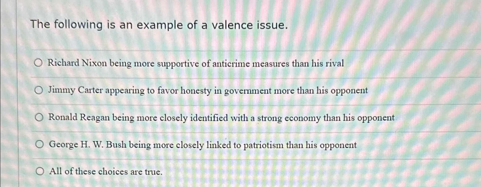 Solved The following is an example of a valence | Chegg.com