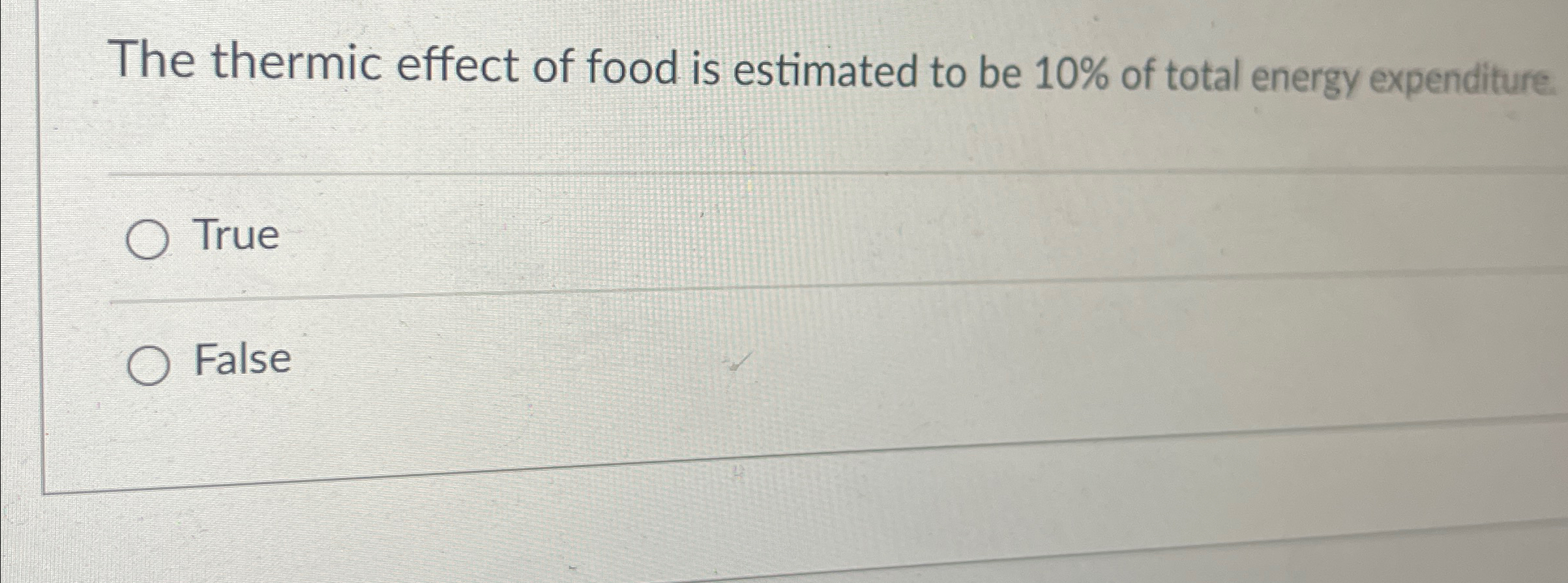 Solved The thermic effect of food is estimated to be 10% ﻿of | Chegg.com