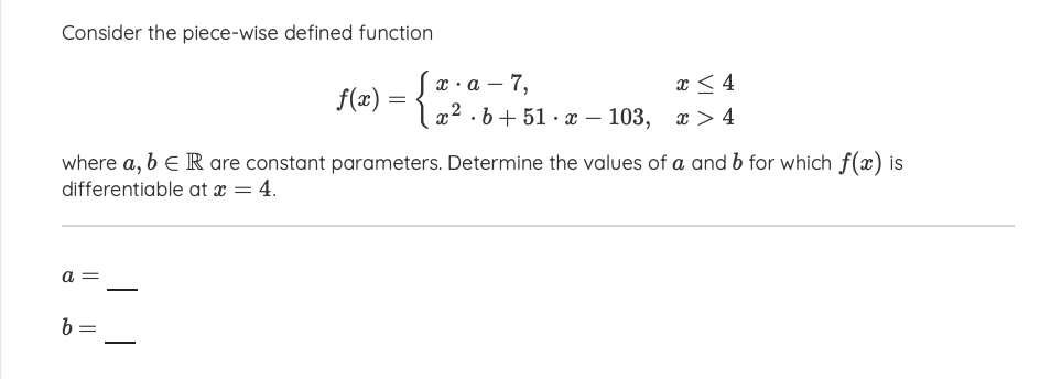 Solved Consider the piece-wise defined | Chegg.com