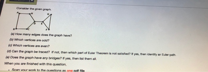 Solved Consider the given graph. (a) How many edges does the | Chegg.com