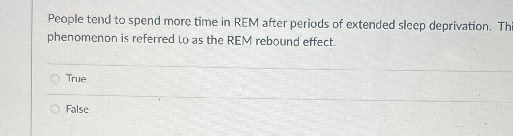 Solved People tend to spend more time in REM after periods | Chegg.com