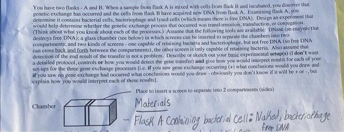Solved You have two flasks - A and B. When a sample from | Chegg.com