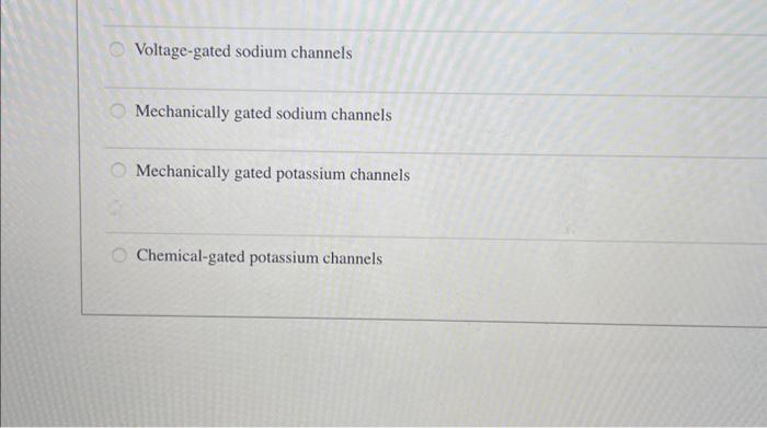 Solved Which ion channels open to generate the membrane | Chegg.com