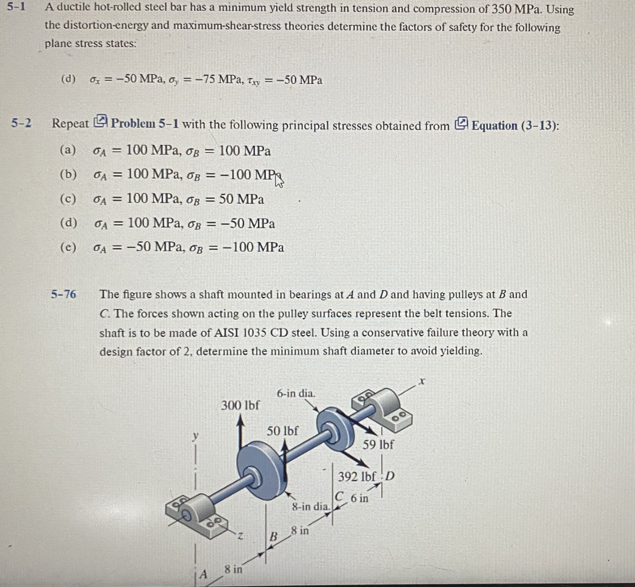 Solved 5-5 ﻿Repeat 정 ﻿Problem 5-1 ﻿by first plotting the | Chegg.com