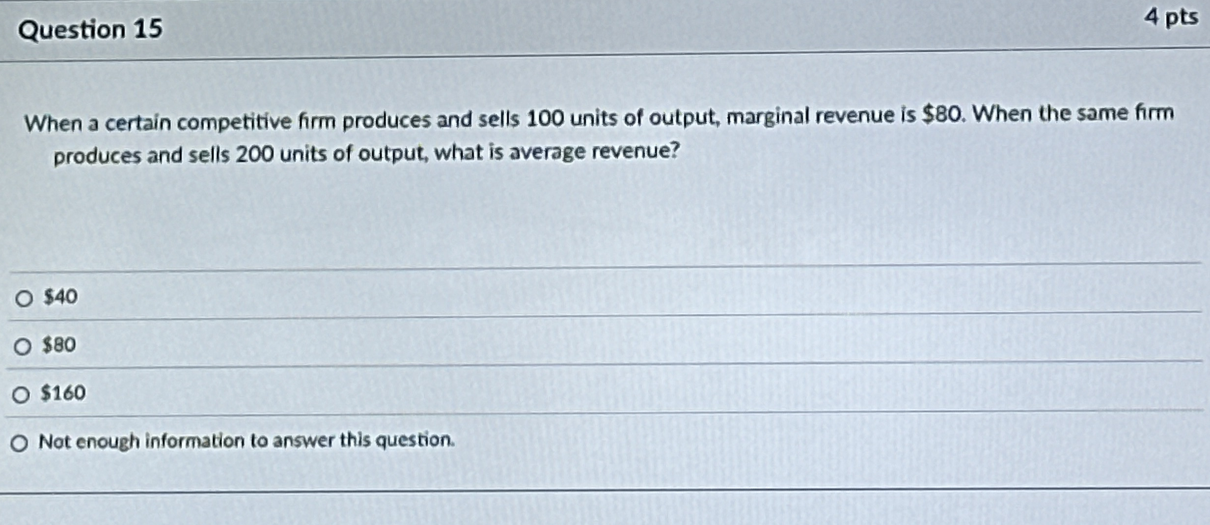 Solved Question 154 ﻿ptsWhen a certain competitive firm | Chegg.com