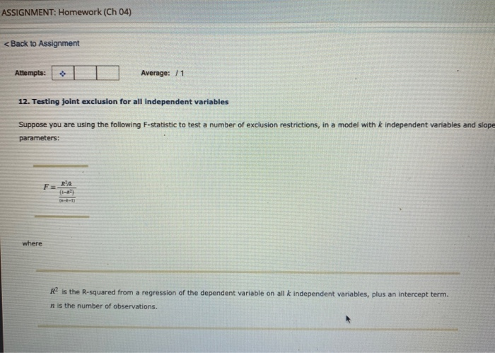 Solved SSIGNMENT: Homework (Ch 04) Attempts: ܀ Average: 71 | Chegg.com