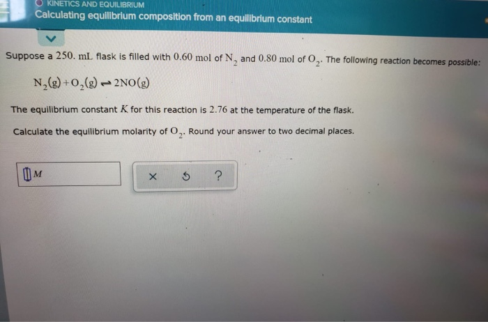 Solved KINETICS AND EQUILIBRIUM Calculating equilibrium | Chegg.com