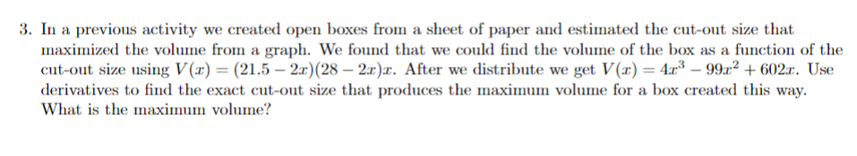 Solved In a previous activity we created open boxes from a | Chegg.com