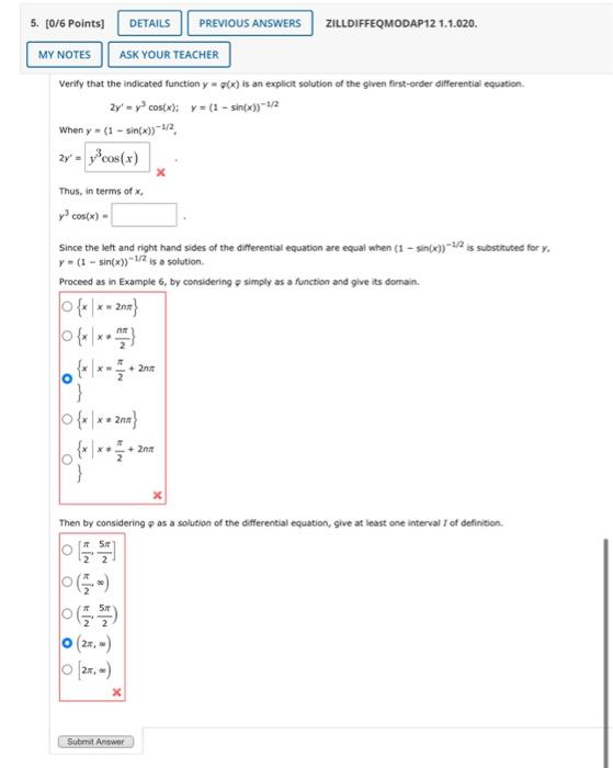 Solved Verify that the indicated function y=σ(x) is an | Chegg.com
