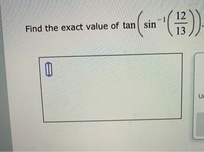 Solved Find the exact value of tan-'(-1). Write your answer | Chegg.com