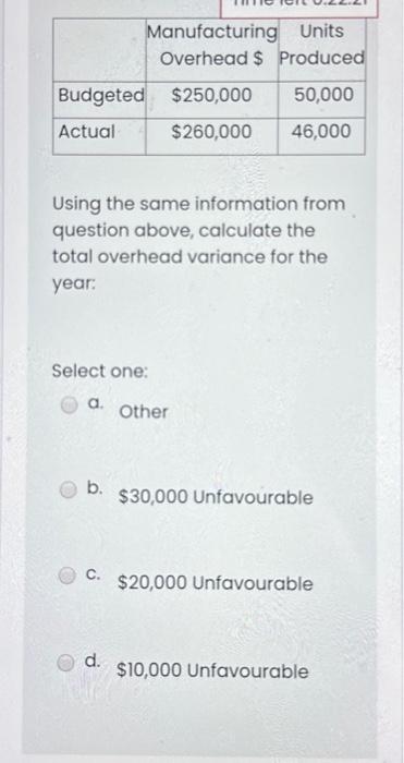 Solved Using the same information from question above, | Chegg.com
