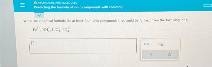Solved Predicting the formula of ionic compounds with | Chegg.com