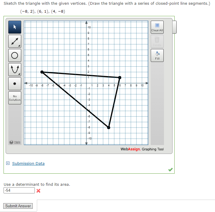 Solved Sketch the triangle with the given vertices. (Draw | Chegg.com