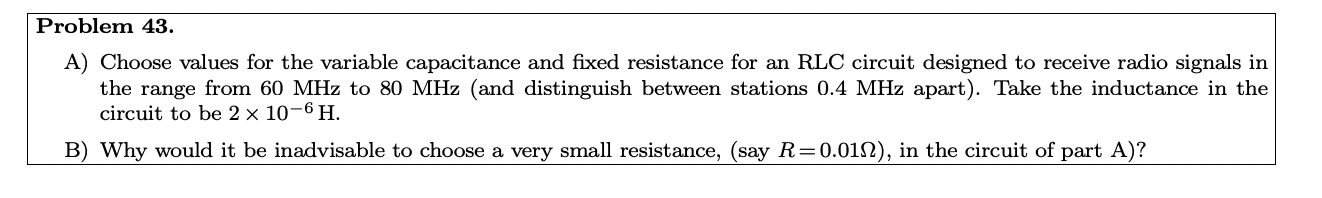 Solved Problem 43.A) ﻿Choose values for the variable | Chegg.com