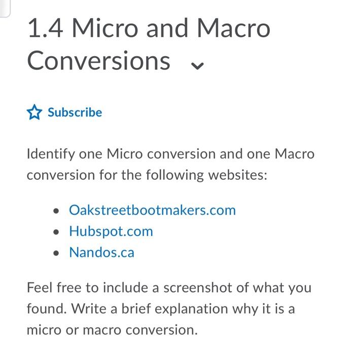 Solved 1.4 Micro and Macro Conversions v Subscribe Identify | Chegg.com