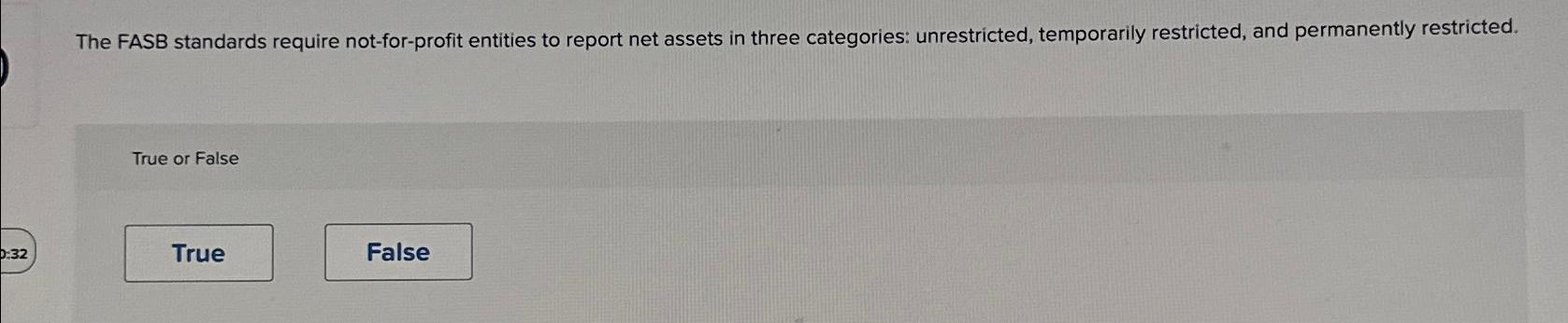 Solved The FASB standards require not-for-profit entities to | Chegg.com