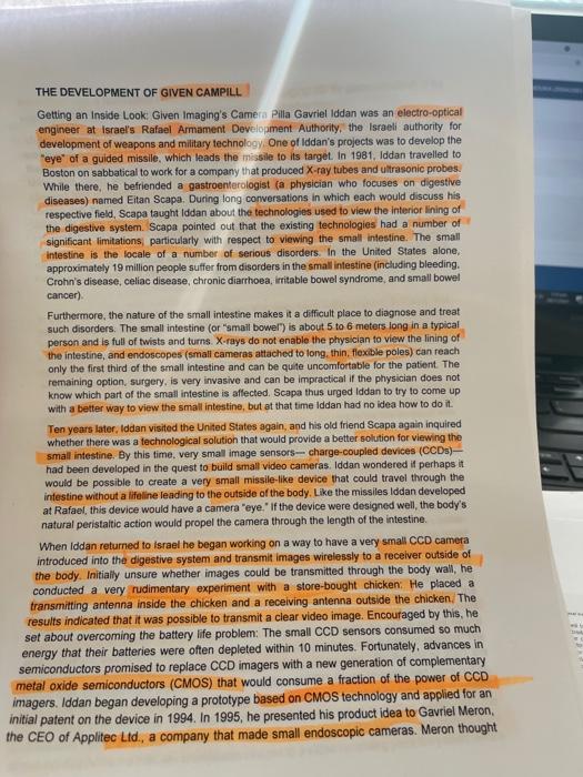 Solved THE DEVELOPMENT OF GIVEN CAMPILL Getting an Inside | Chegg.com