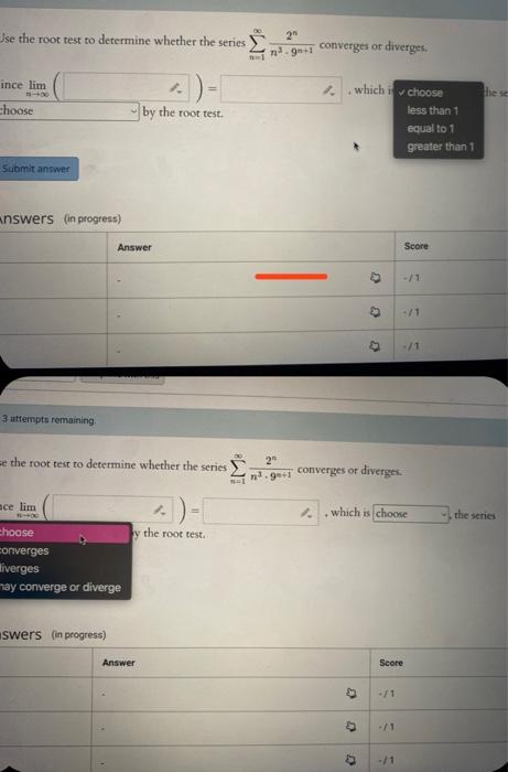 Solved Use the root rest to determine whether the series | Chegg.com