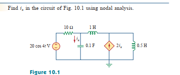 Solved Find ix ﻿in the circuit of Fig. 10.1 ﻿using nodal | Chegg.com