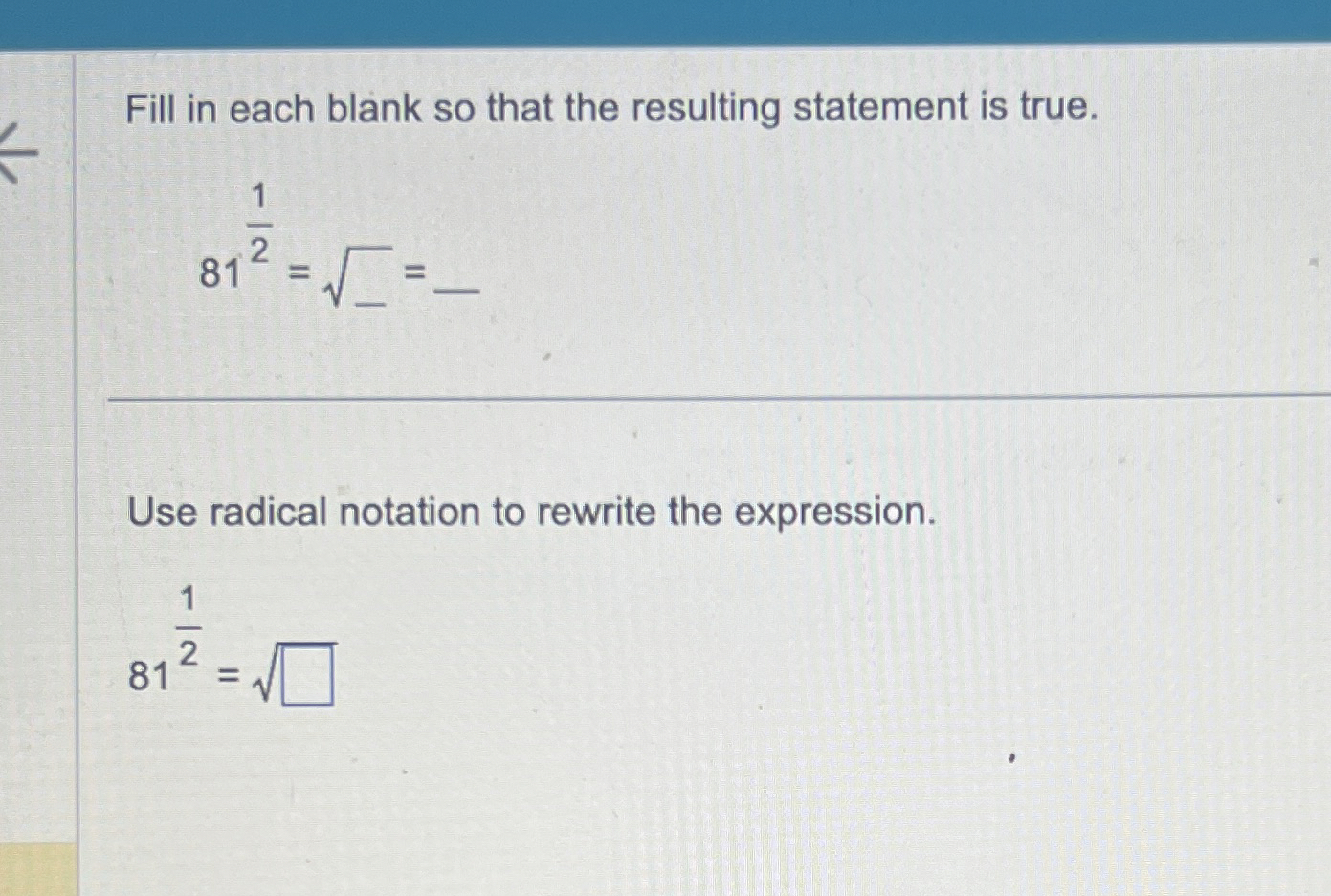 Solved Fill in each blank so that the resulting statement is | Chegg.com