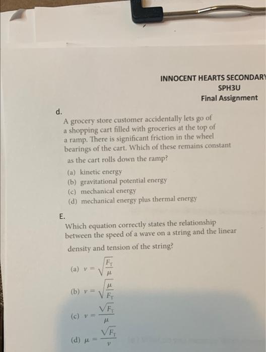 Solved For each question, select the best answer from the | Chegg.com