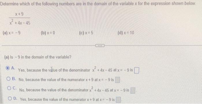 Solved Determine which of the following numbers are in the | Chegg.com