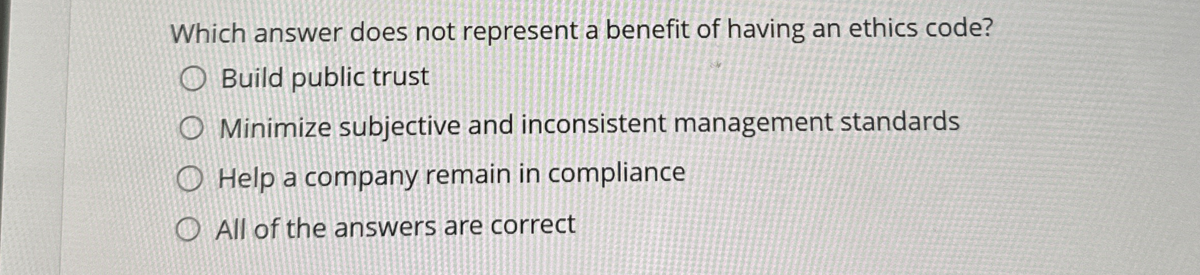 Solved Which answer does not represent a benefit of having | Chegg.com