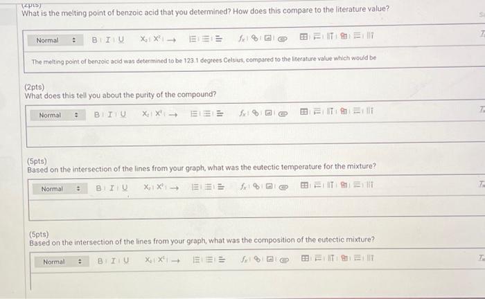 Graph your results of the pure compound and mixture | Chegg.com