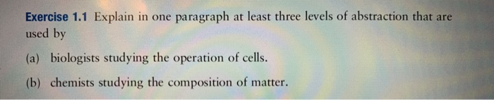 Solved Exercise 1.1 Explain in one paragraph at least three | Chegg.com