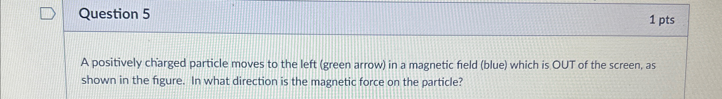 Solved Question 5A positively charged particle moves to the | Chegg.com