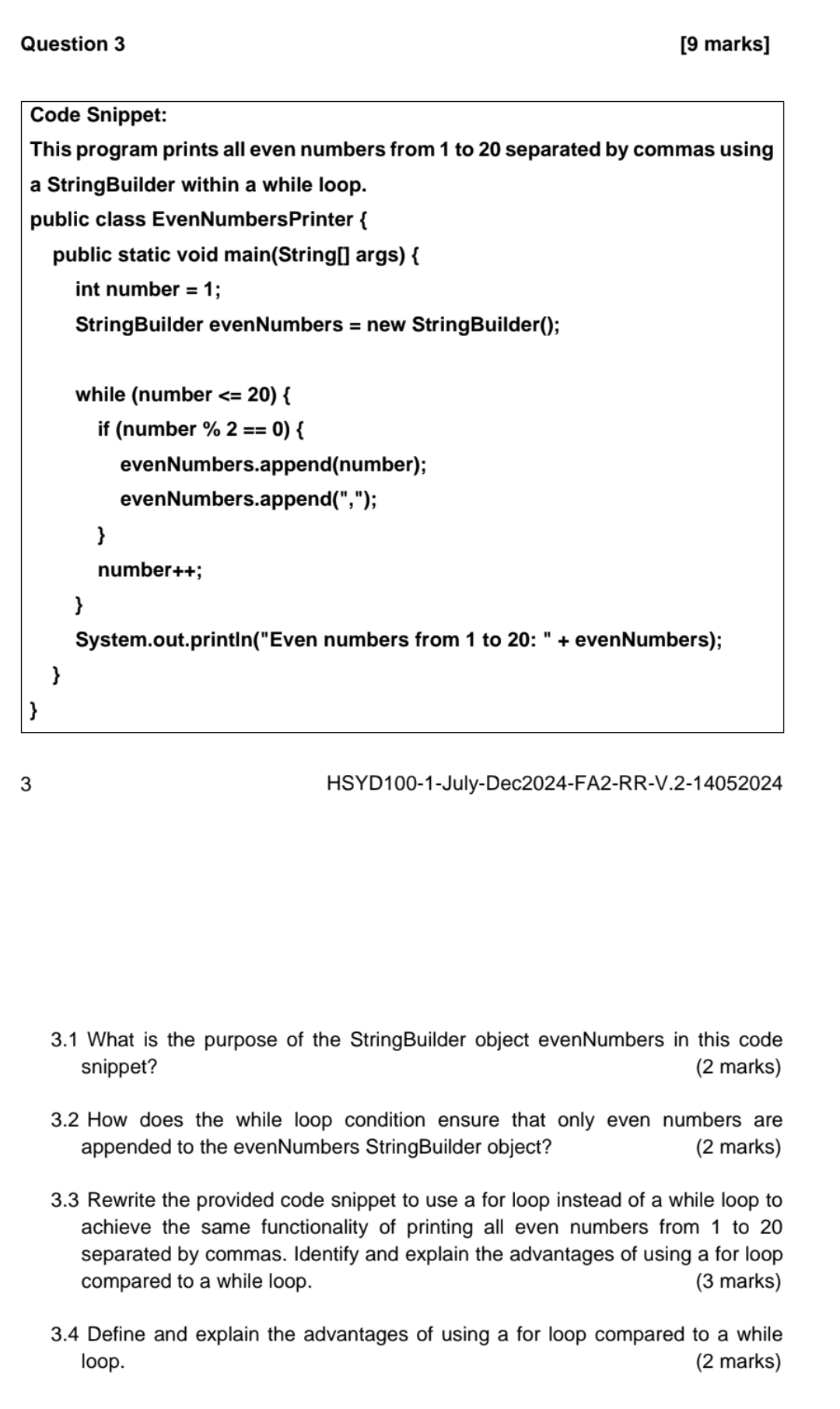 Solved Question 3[9 | Chegg.com