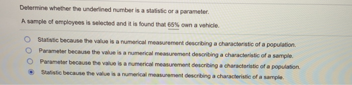 Solved Determine whether the underlined number is a | Chegg.com