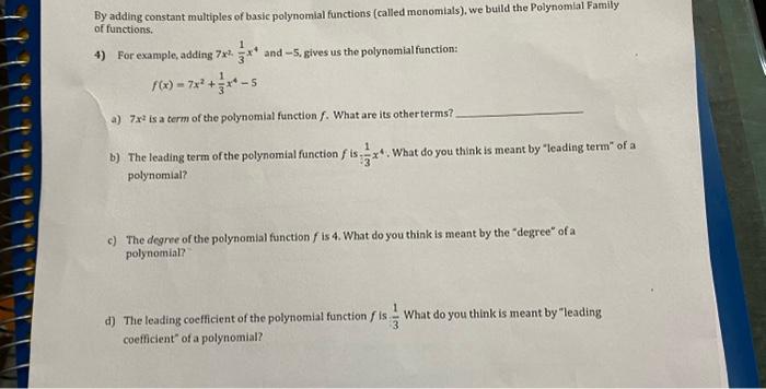 Solved By adding constant multiples of basic polynomial | Chegg.com